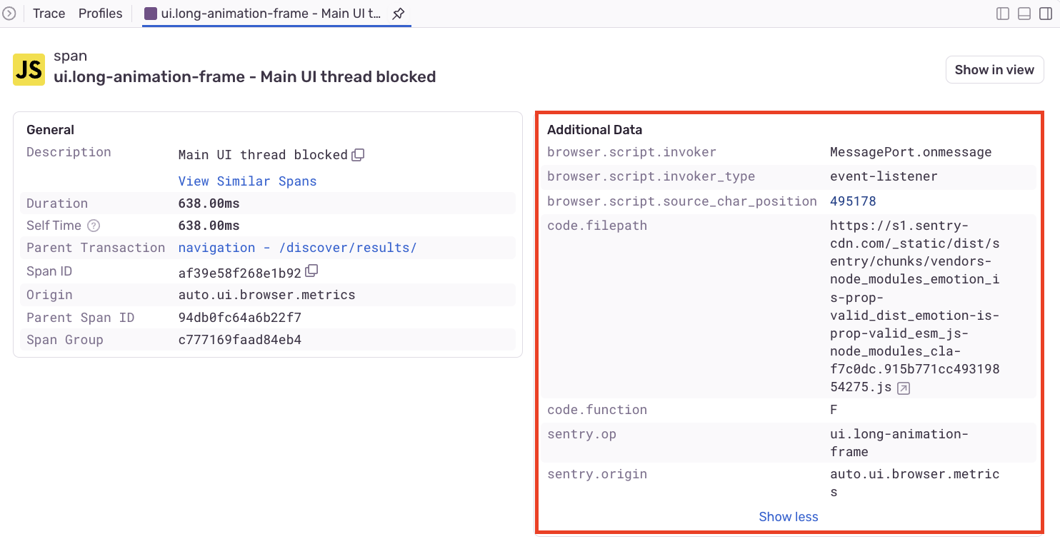 Long Animation Frames in JavaScript SDK | Sentry Changelog